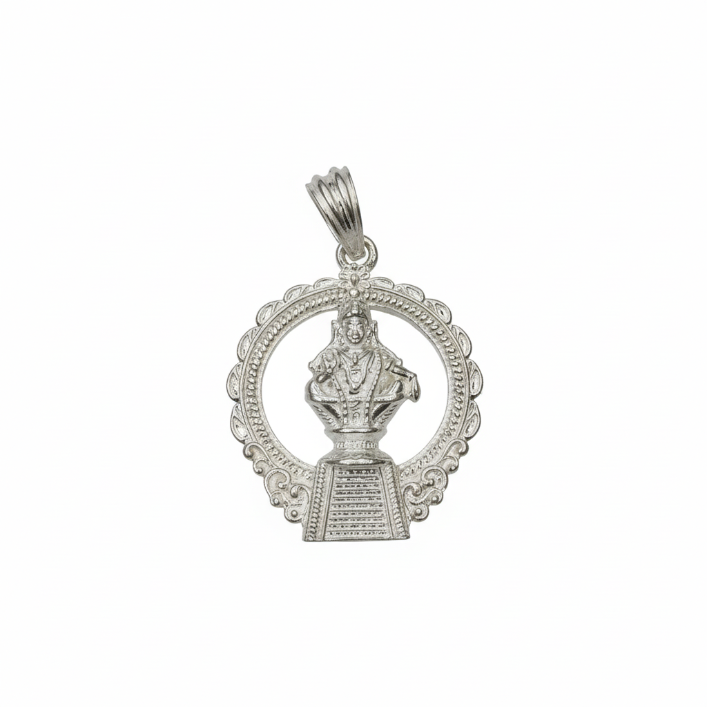 Silver Ayyappa Swami Locket - 800 Purity | 7g Temple Pendant – 𝗔𝘀𝗽 ...